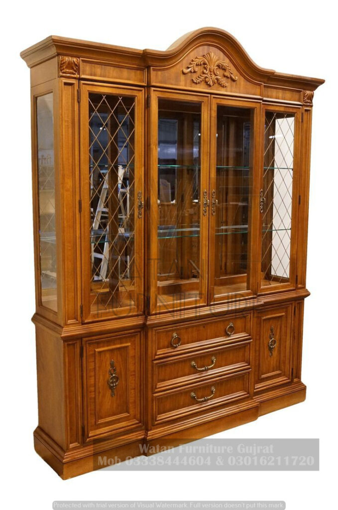 Solid Wood Showcase WF-200 - Watan Furnitures Gujrat